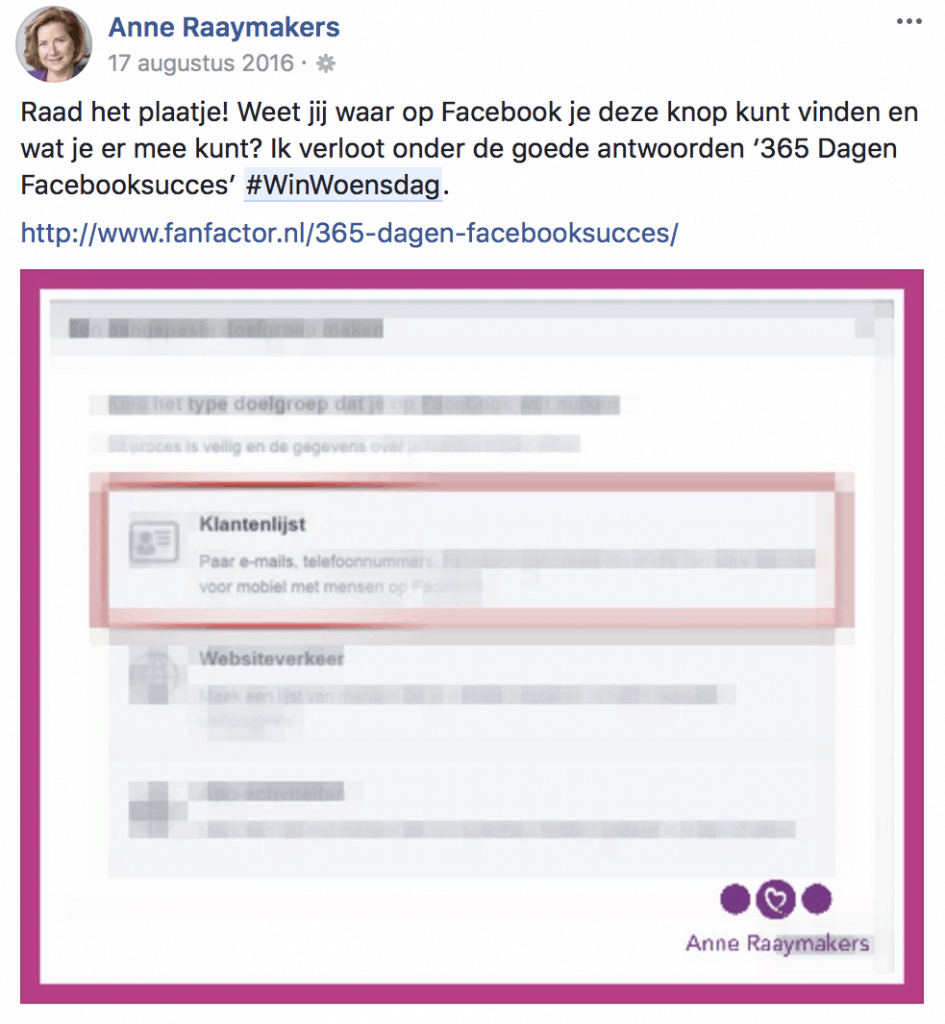 65 ideeën voor een winactie op Facebook